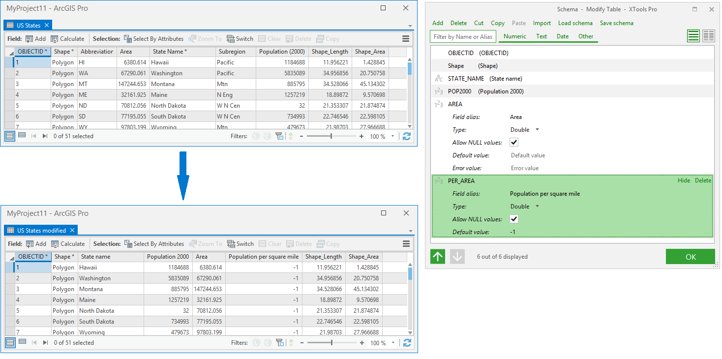 XTools Pro Help - Modify Table