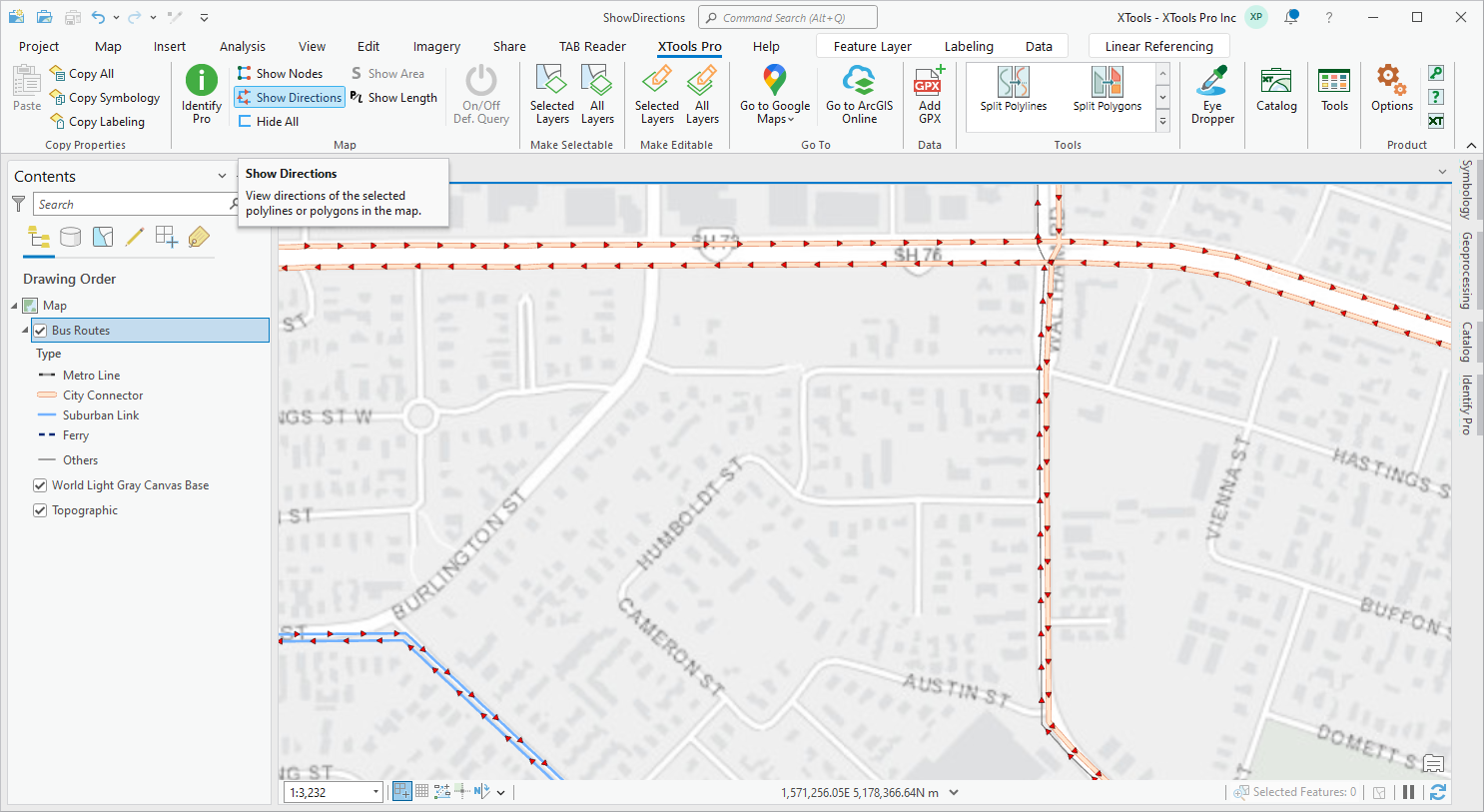 XTools Pro Help - Show Directions