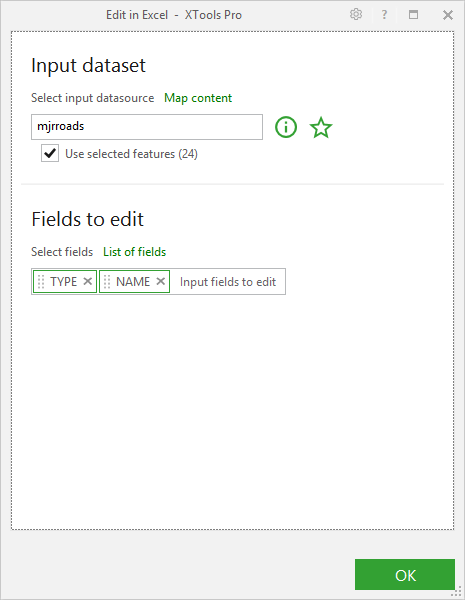 XTools Pro Help - Edit in Excel