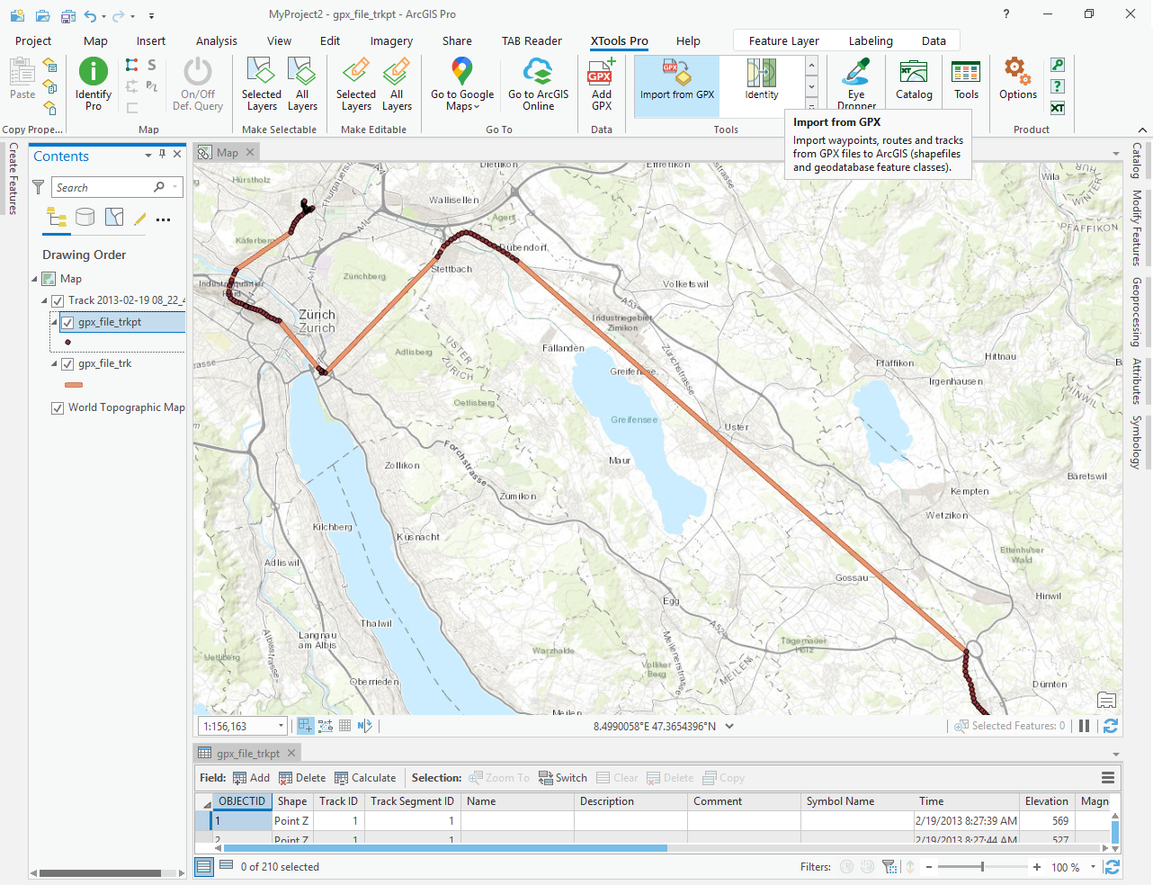 XTools Pro Help - Import from GPX