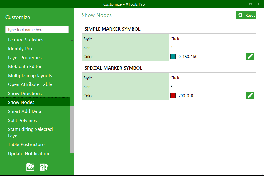 XTools Pro Help - Customizing "Show Nodes" tool