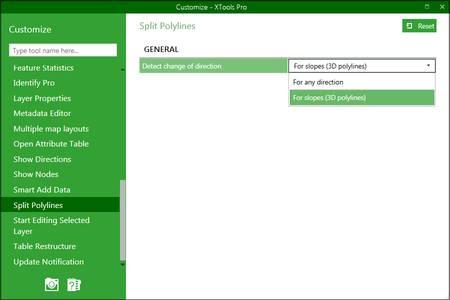 XTools Pro Help - Customizing "Split Polylines" tool