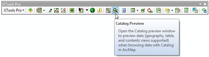 XTools Pro Help - Catalog: Tab and Dockable Window in ArcMap