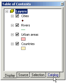 XTools Pro Help - Catalog: Tab and Dockable Window in ArcMap