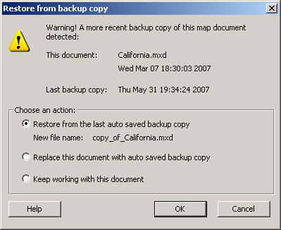 XTools Pro Help - Auto Backup Document
