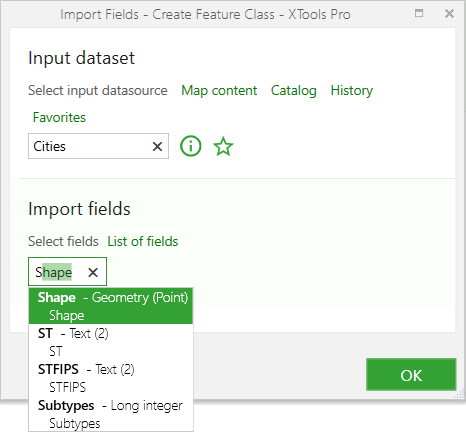 XTools Pro Help - Create Feature Class