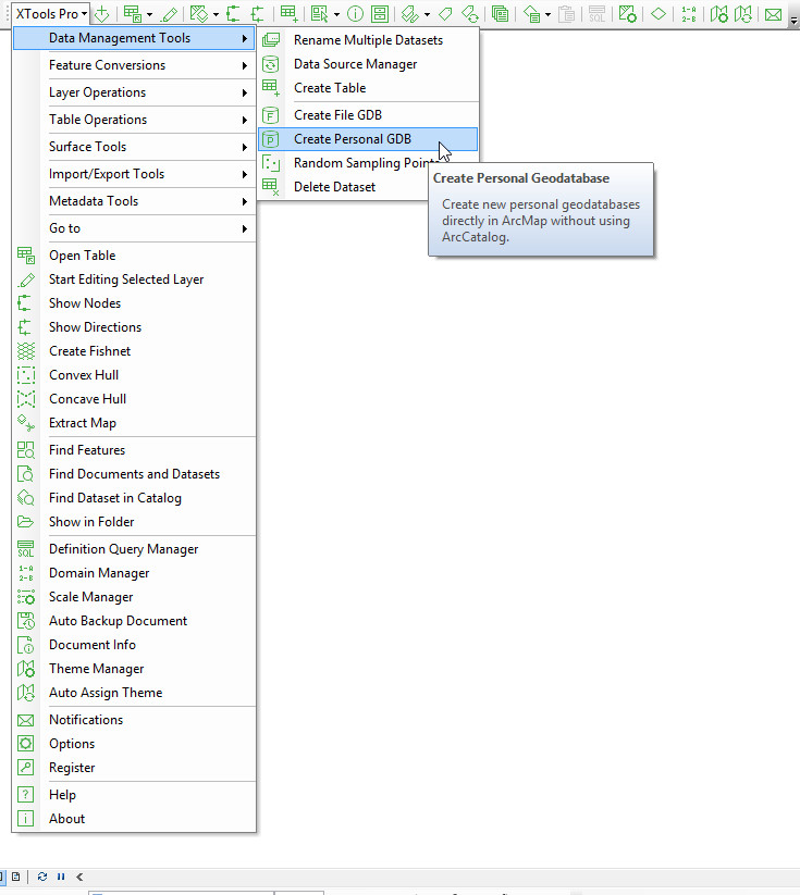 XTools Pro Help - Create Personal GDB