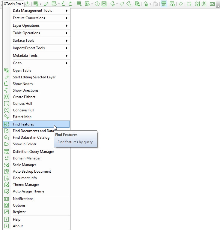 XTools Pro Help - Find Features