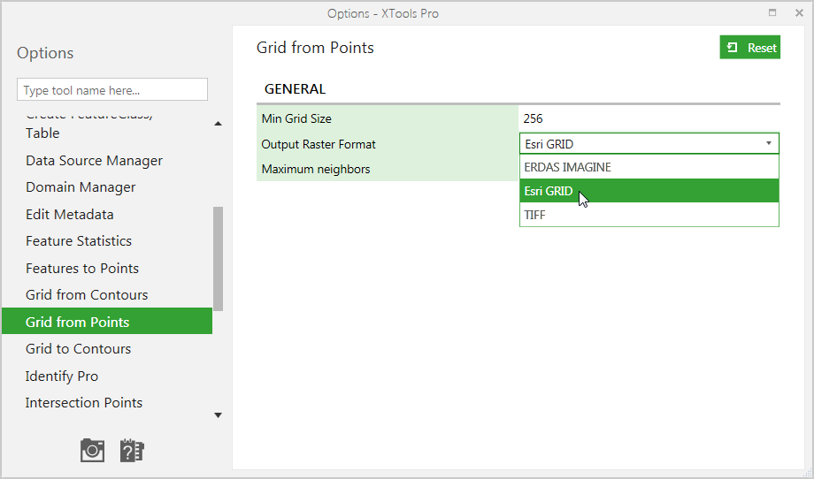 XTools Pro Help - Customizing "Grid from Points" tool