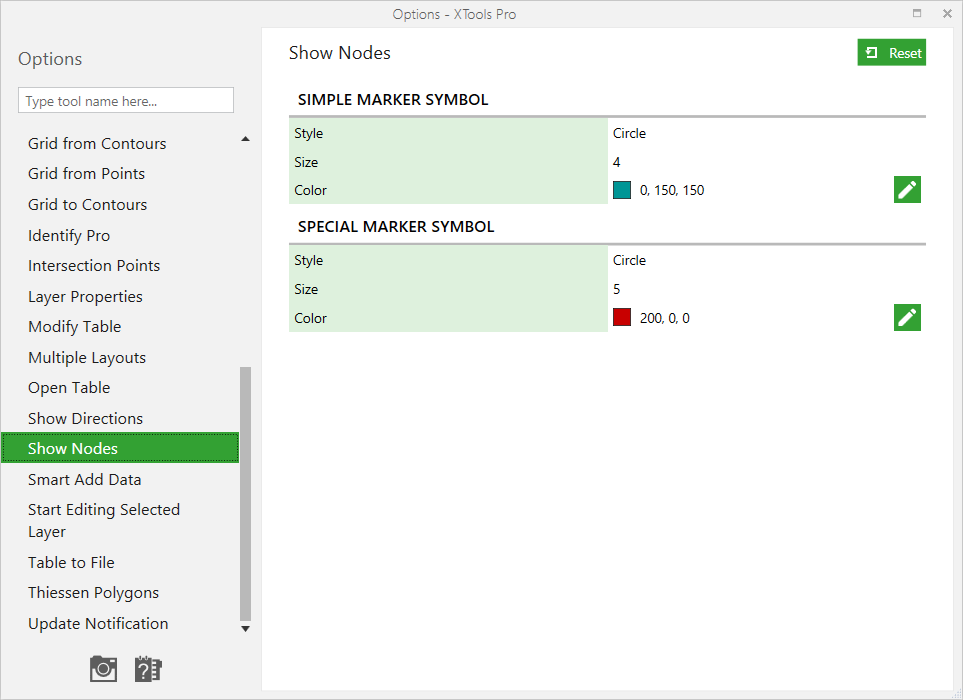 XTools Pro Help - Customizing "Show Nodes" tool