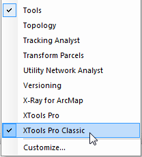 XTools Pro Help - New toolbar menu