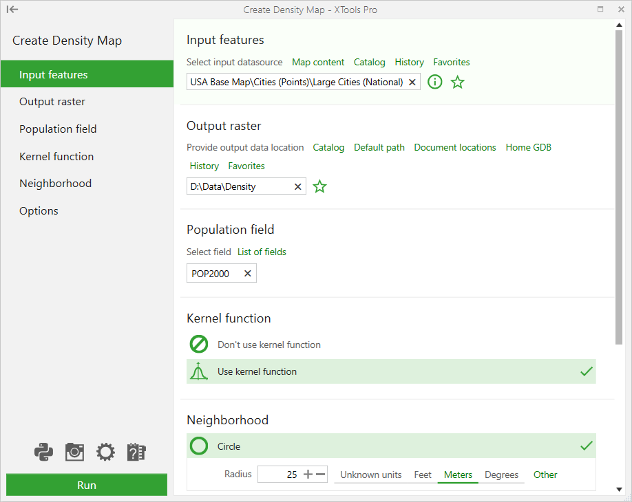 XTools Pro Help - Create Density Map