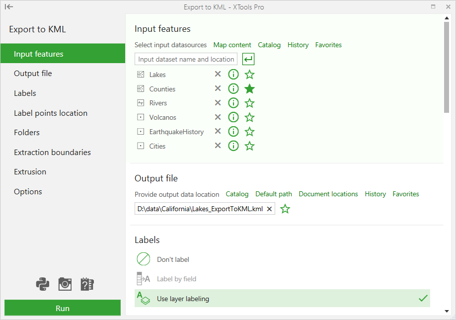 XTools Pro Help - Export to KML