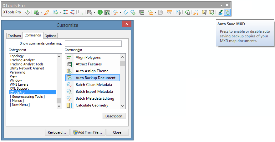 XTools Pro Help - Customizing XTools Pro toolbar